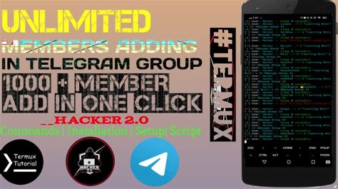 unlimited telegram members adding by termux all free script and termux