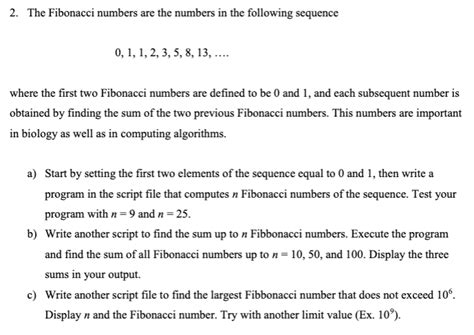 Solved The Fibonacci Numbers Are The Numbers In The Chegg