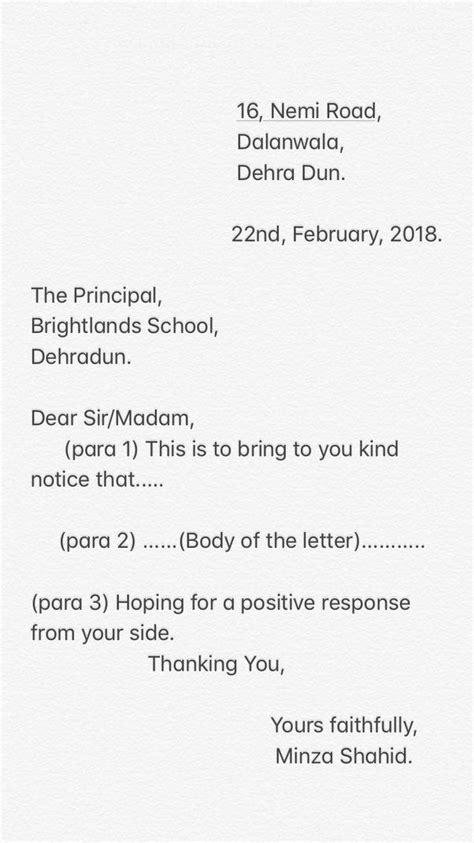 Informal Letter Format For Icse Birthday Letter Vrogue