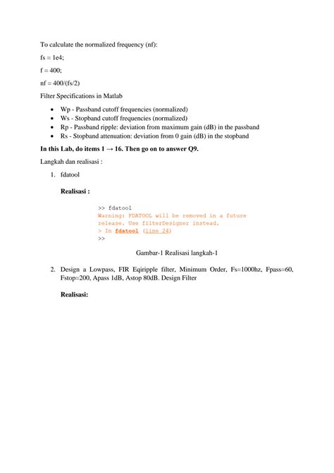 SOLUTION Pengolahan Sinyal Digital Fir Iir Filter In Matlab Studypool
