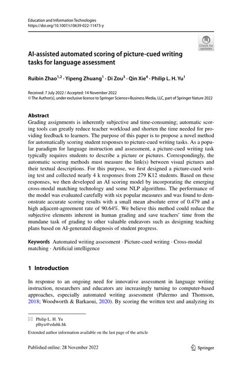 Pdf Ai Assisted Automatic Scoring Of Picture Cued Tasks For Language Assessment 2022