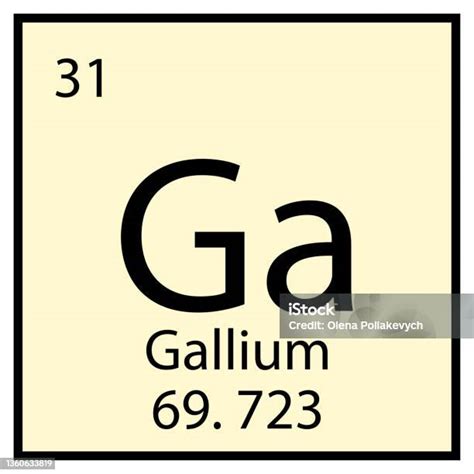 갈륨 화학 아이콘 주기적인 기호입니다 멘델레브 테이블 격리된 기호입니다 베이지 색 배경 벡터 그림입니다 스톡 이미지 0명에 대한 스톡 벡터 아트 및 기타 이미지 Istock