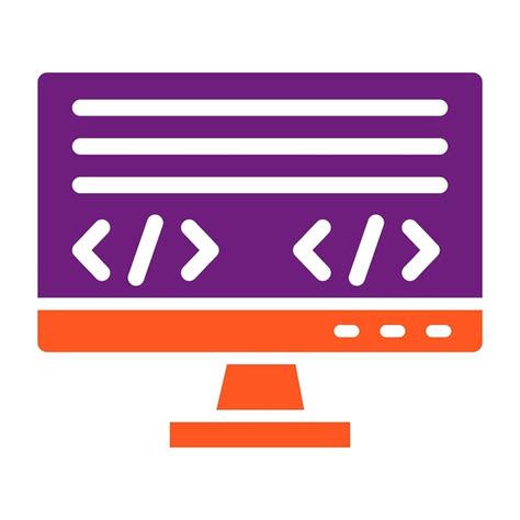 Premium Vector Coding Language Vector Icon Design Illustration