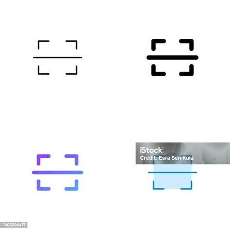 바코드 리더 아이콘 디자인 네 가지 스타일의 편집 가능한 스트로크 선 솔리드 플랫 라인 및 컬러 그라디언트 라인 웹 페이지 모바일 앱 Ui Ux 및 Gui 디자인에