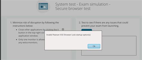 How Can I Prevent This Error Invalid Pearson Vue Browser Lock