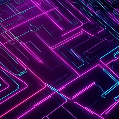 Premium Photo Neural Cyberspace Abstract Background With Neon Lighting