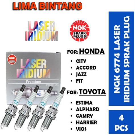 หัวเทียนเลเซอร์อิริเดียม NGK 6774 IZFR6K-13 สําหรับ Vios Camry City ...