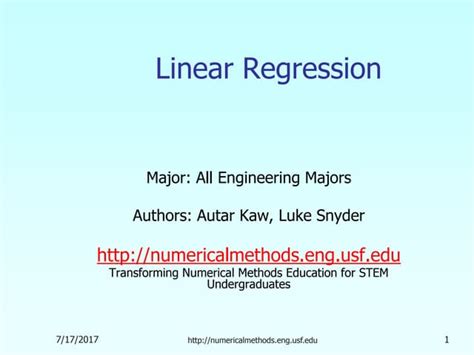 Linear Regression Introduction And Method Pdf