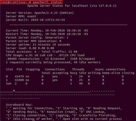 ativando server status no apache