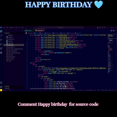 Happy Birthday Impress Your Crush By Your Coding Skills 😉 Programming Webdevelopment Youtube