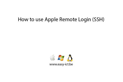 How To Use Apple Remote Login Ssh On Os X Youtube