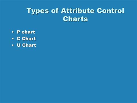types of attribute control charts control chart part 2 types of