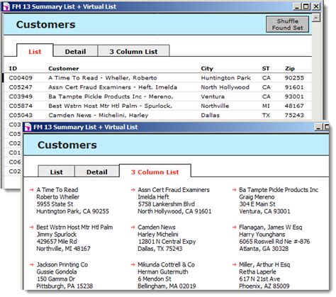 Fm 13 Summary List Virtual List Filemakerhacks