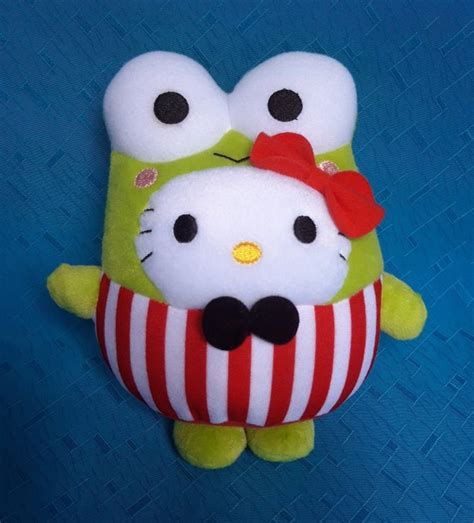 Hello Kitty Dress As Keroppi Frog Plush Stuffed Doll Soft Toy Etsy