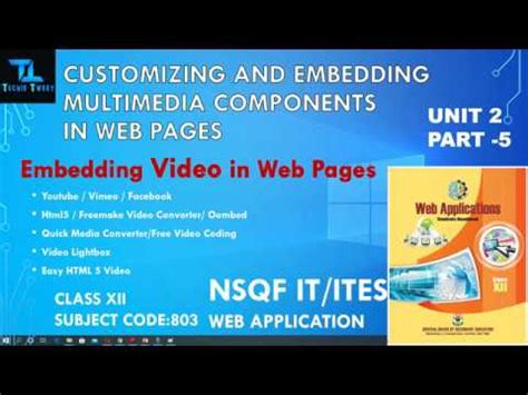 Embed Video In Web Page Customizing Embedding Multimedia Component In Web Pages CLASS XII