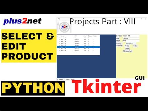 Select The Row To Edit And Update Records From MySQL Table Using Tkinter Treeview YouTube