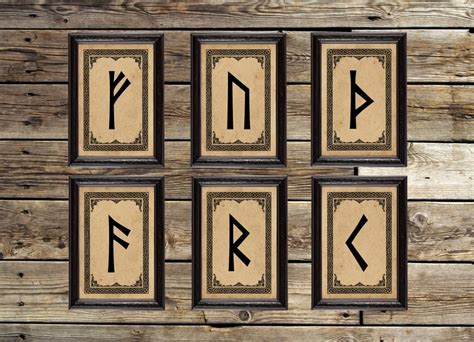 Der Ältere Futhark Druck Runen Runen Plakat Fehu Uruz Etsy