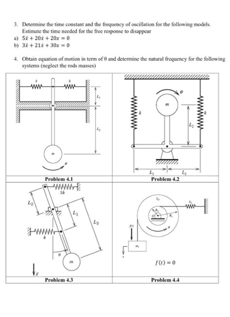 Solved 3 Determine The Time Constant And The Frequency Of Chegg Com