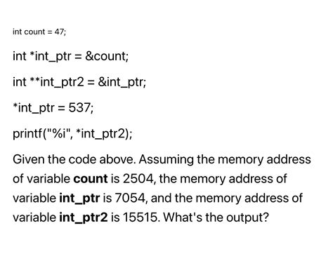 solved int count 47 int int ptr and count int ∗∗
