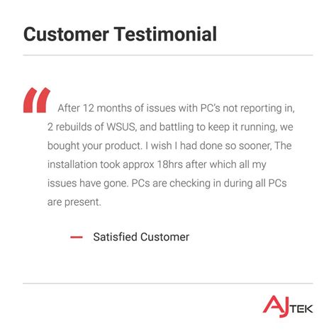 Aj Tek Corporation On Linkedin Simplify Your It Life With Wsus Automation See What One Of Our