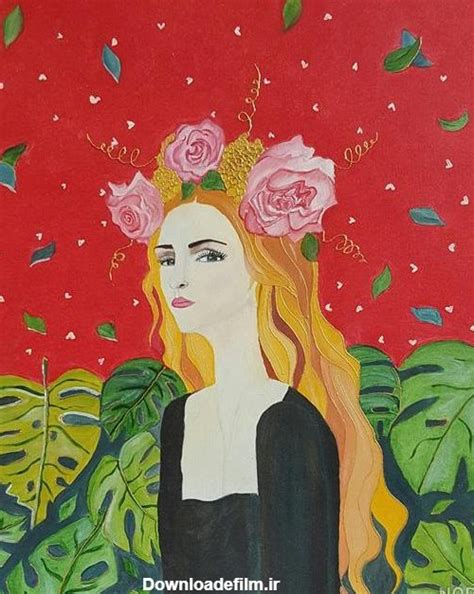 عکس کارتونی دختر در حال نقاشی