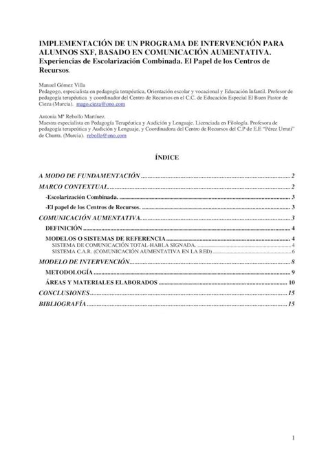 Pdf Implementación De Un Programa De Intervención Para Alumnos Sxf