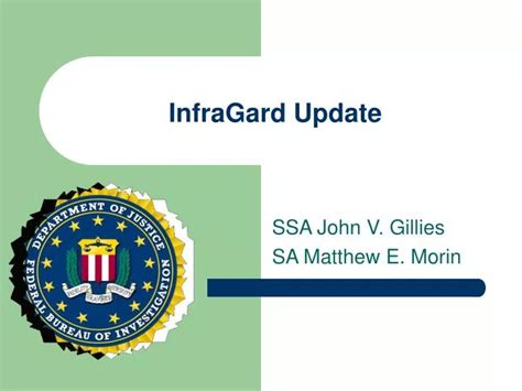 PPT InfraGard Update PowerPoint Presentation Free Download ID