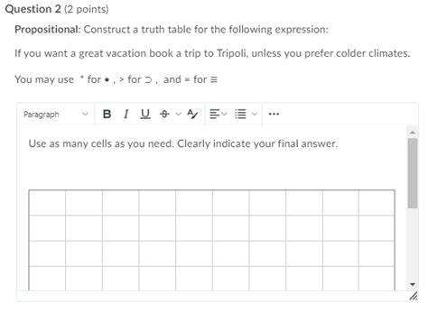 Solved Question Points Propositional Construct A Chegg