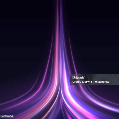 황금빛 반짝이는 나선형 파도 불꽃 네온 컬러 빛나는 선 배경 고속 빛 트레일 효과 미래 지향적 인 동적 모션 기술 개성 개념에 대한 스톡 벡터 아트 및 기타 이미지 Istock