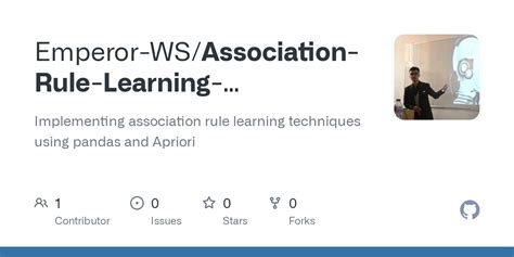 Github Emperor Wsassociation Rule Learning Techniques Implementing