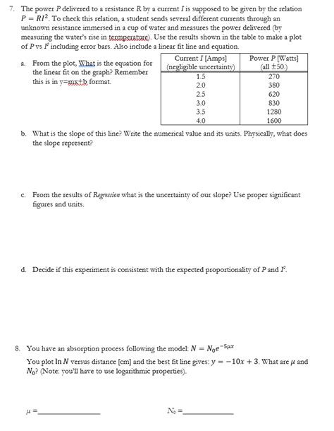 Some Students Performed An Experiment To Determine Chegg
