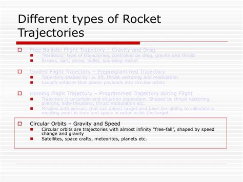Ppt Rocket Trajectories Powerpoint Presentation Free Download Id