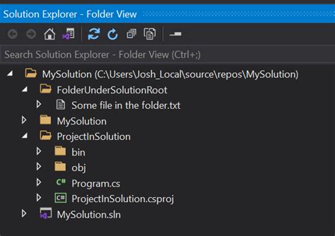 Add A Folder Structure To A Visual Studio Solution Stack Overflow