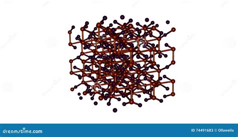 Struttura Molecolare Del Corindone Isolata Su Bianco Illustrazione Di