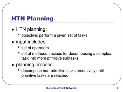 hierarchical task networks ppt download