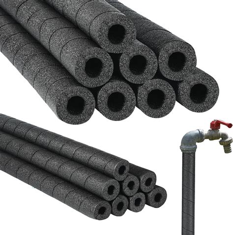 8 Pcs Pipe Insulation Foam Tube 0 98 X 27 Inch Black Foam Tube Freeze