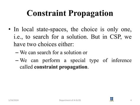 Ai3391 Artificial Intelligence Session 23 Backtracking Cspspptx