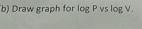b draw graph log p vs log v
