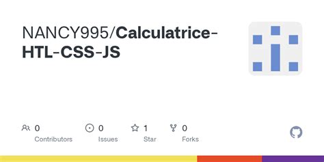 Github Nancy995calculatrice Htl Css Js