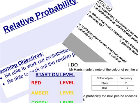 Relative Probability Full Differentiated Lesson With Answers And