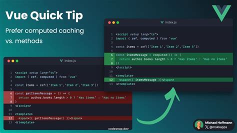 michael hoffmann on linkedin 💡 vue quick tip computed caching vs
