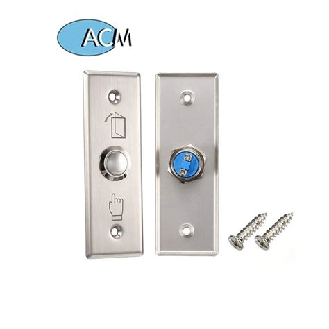 Door Exit Push Button Release Switch Opener No Com Nc Led Light For Door Access Control System