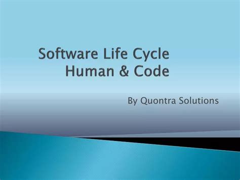 PPT Software Life Cycle Human Code PowerPoint Presentation ID