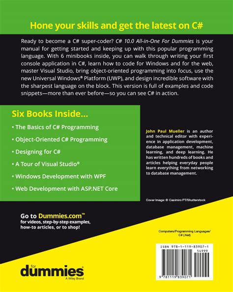 c 10 0 all in one for dummies john paul mueller