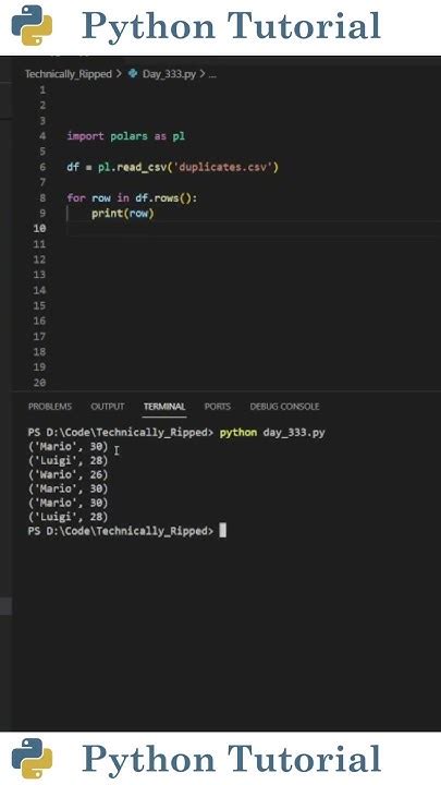 Iterating Polars Dataframes | Python Tutorial - YouTube