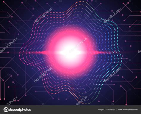 Scientific Technology Innovation Concept Spiral Wavy Structure Neural Network Background Stock