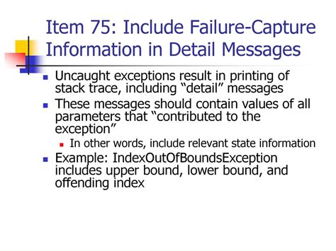 Effective Java 3rd Edition Chapter 10 Exceptions Ppt Download