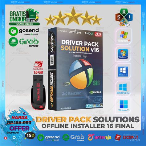 Jual Driver Pack Offline 16 Final USB DriverPack Installer Driver Package Untuk Instalasi