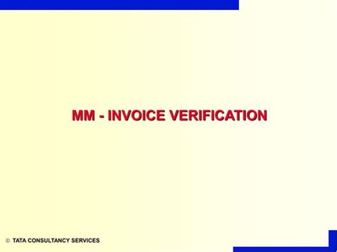 Sap Mm Invoice Verificationppt