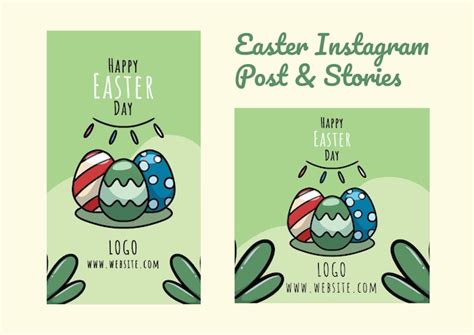Premium Vector Easter Day Instagram Post And Stories